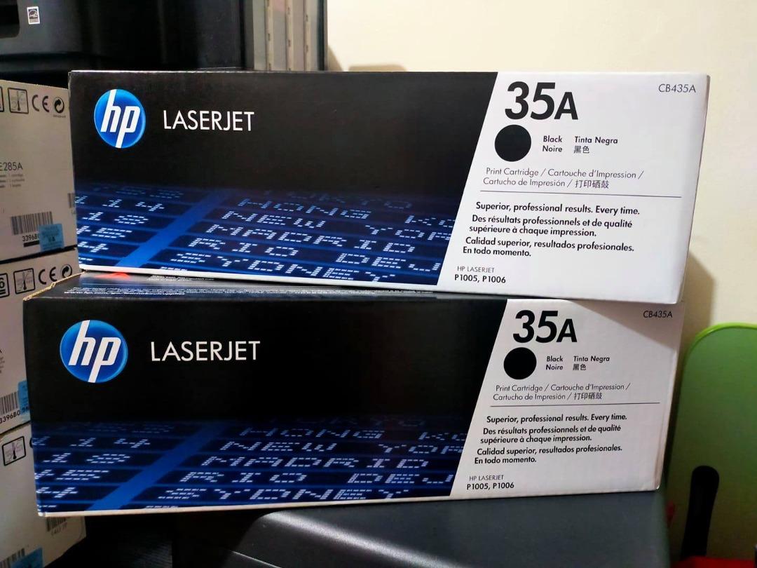 HP 35A Black Original LaserJet Toner Cartridge, CB435A, Computers & Tech, Printers, Scanners ...