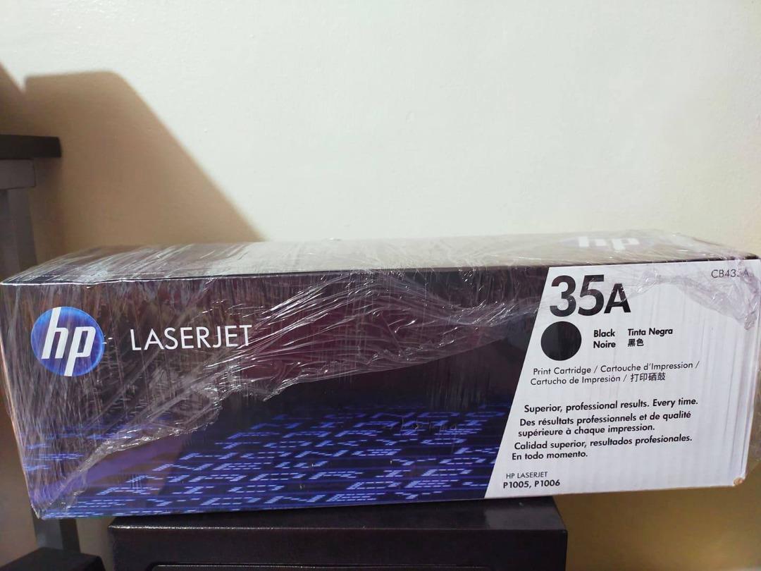 HP 35A Black Original LaserJet Toner Cartridge, CB435A, Computers & Tech, Printers, Scanners ...
