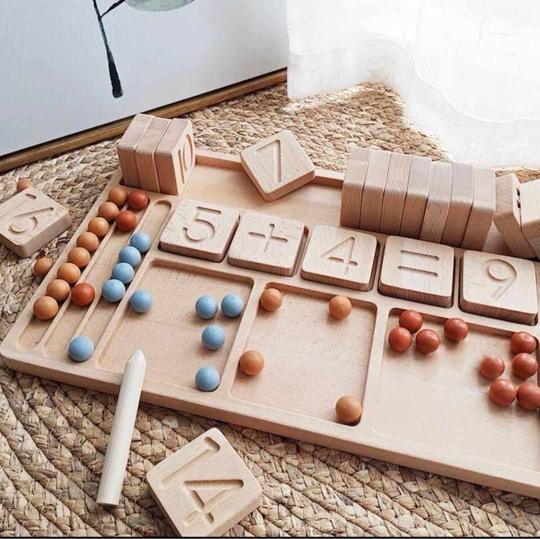 INS - Open Learning Math Calculation Organic Wooden Toys, Babies & Kids ...