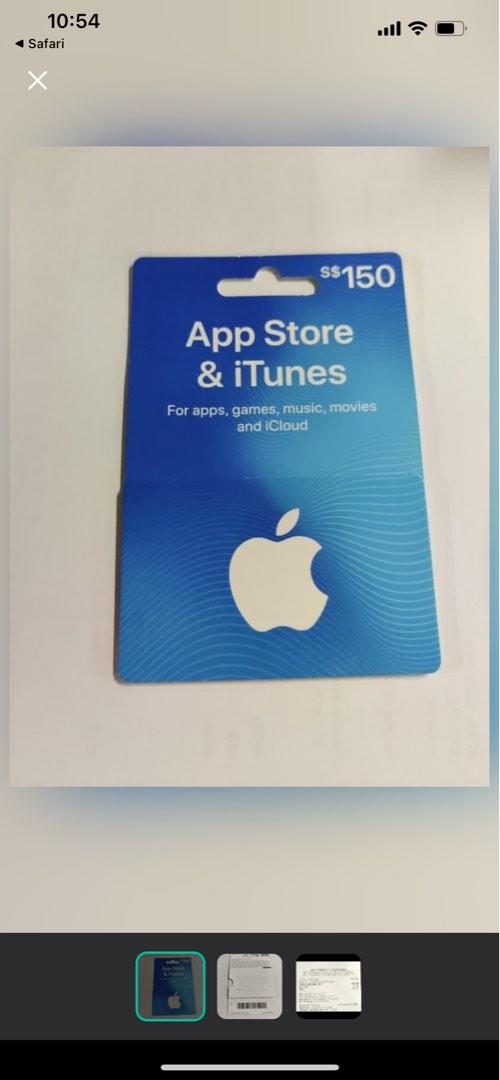 iTunes Gift Card $150, Video Gaming, Gaming Accessories, Game Gift ...