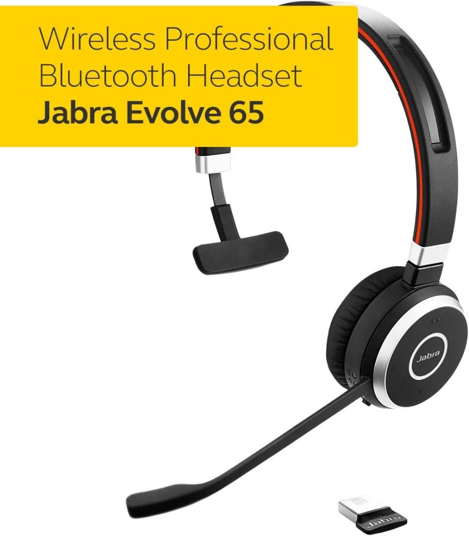 Jabra Evolve 65 Wireless Bluetooth Headset, Audio, Headphones ...