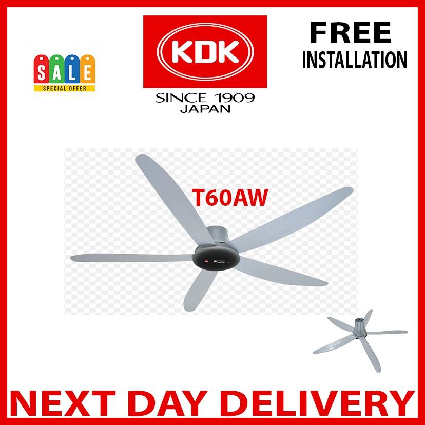 KDK T60AW (150cm) Remote Controlled DC Ceiling Fan with Standard ...