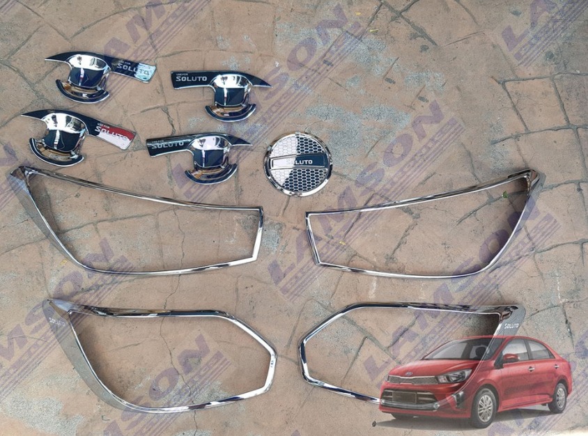 Kia Soluto 2019 - 2022 Chrome Garnish Combo without Handle, Car Parts ...