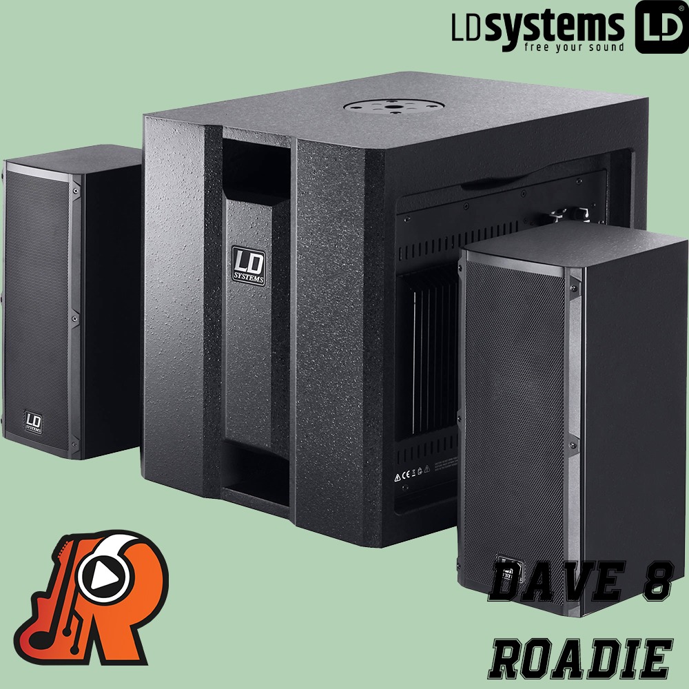 LD System DAVE 8 ROADIE Portable active PA system with 3-Channel mixer ...