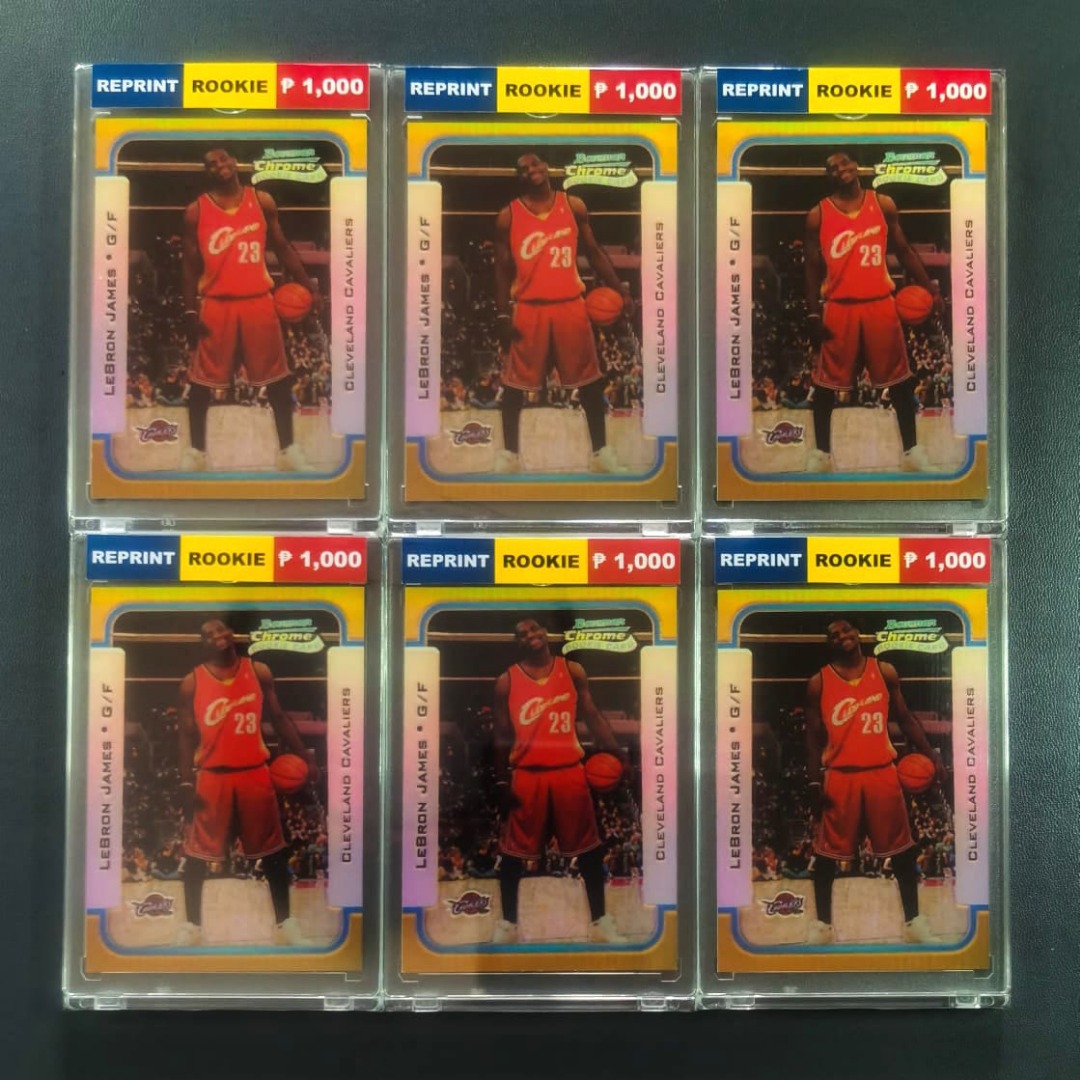 Lebron James Chrome REPRINT NBA Cards with Free Magnetic Case, Hobbies ...
