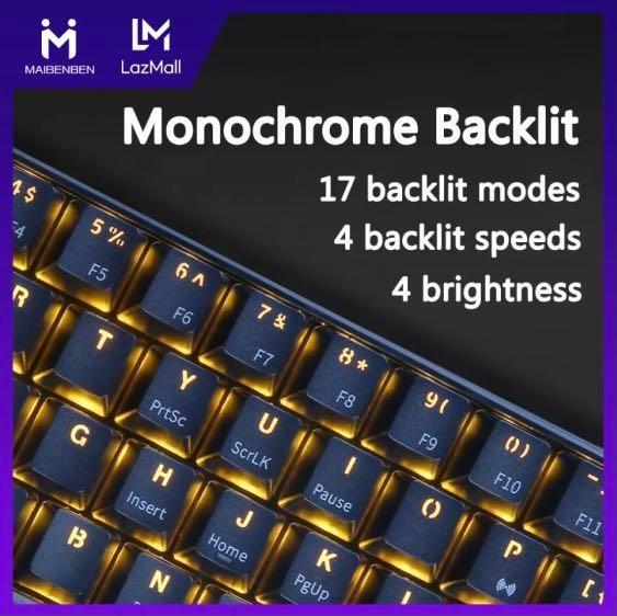 Maibenben Bluetooth/Wired Tournament Edition Mechanical Keyboard ...