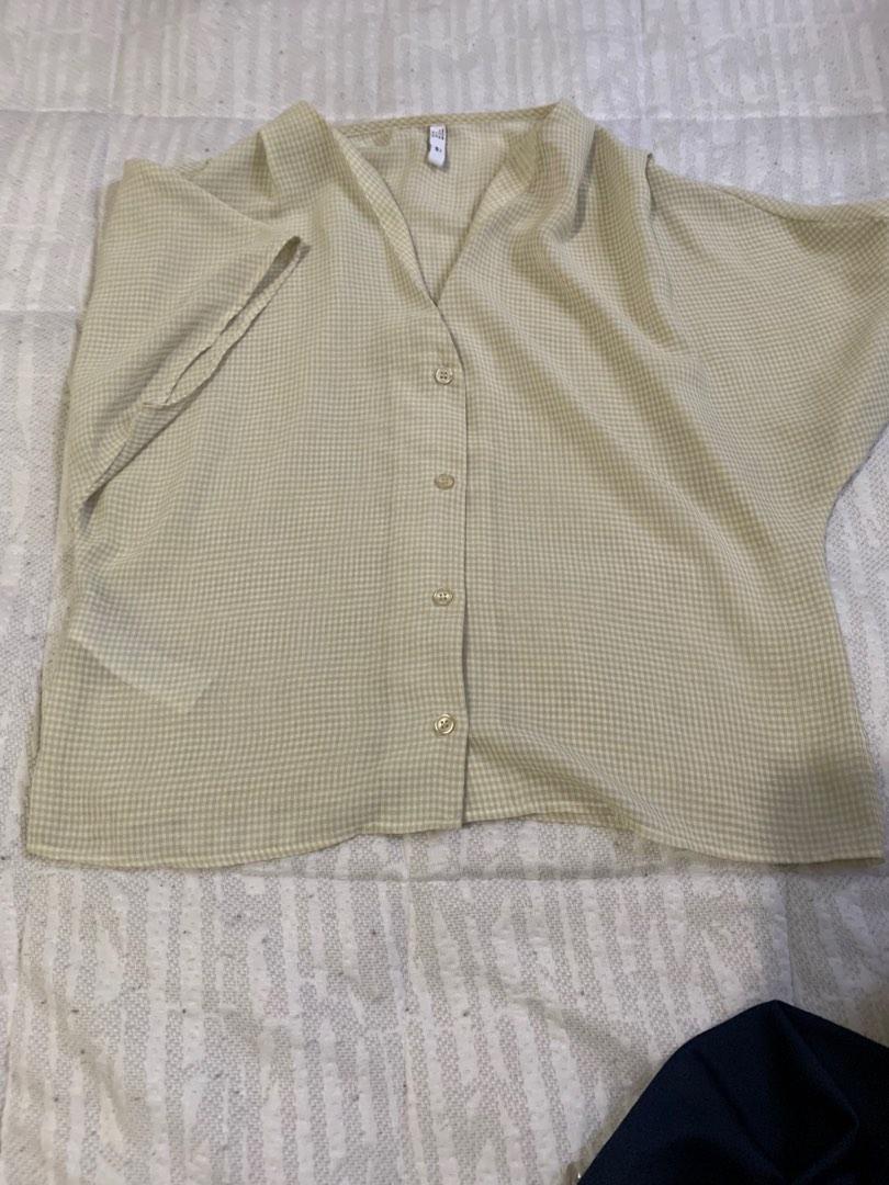 MANGO YELLOW SHEER TOP, Women's Fashion, Tops, Blouses on Carousell