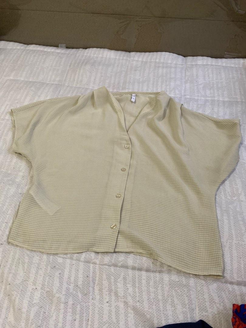 MANGO YELLOW SHEER TOP, Women's Fashion, Tops, Blouses on Carousell