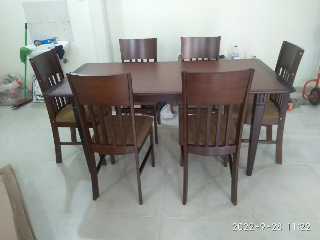Meja Makan Mulan Ligna Dining set minimalis Kayu Asli Export Quality ...