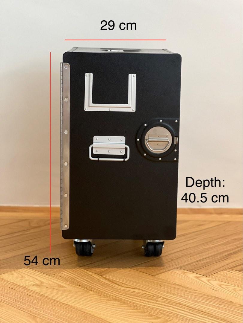 Metal Flight Trolley Storage box with wheels, Furniture & Home Living ...