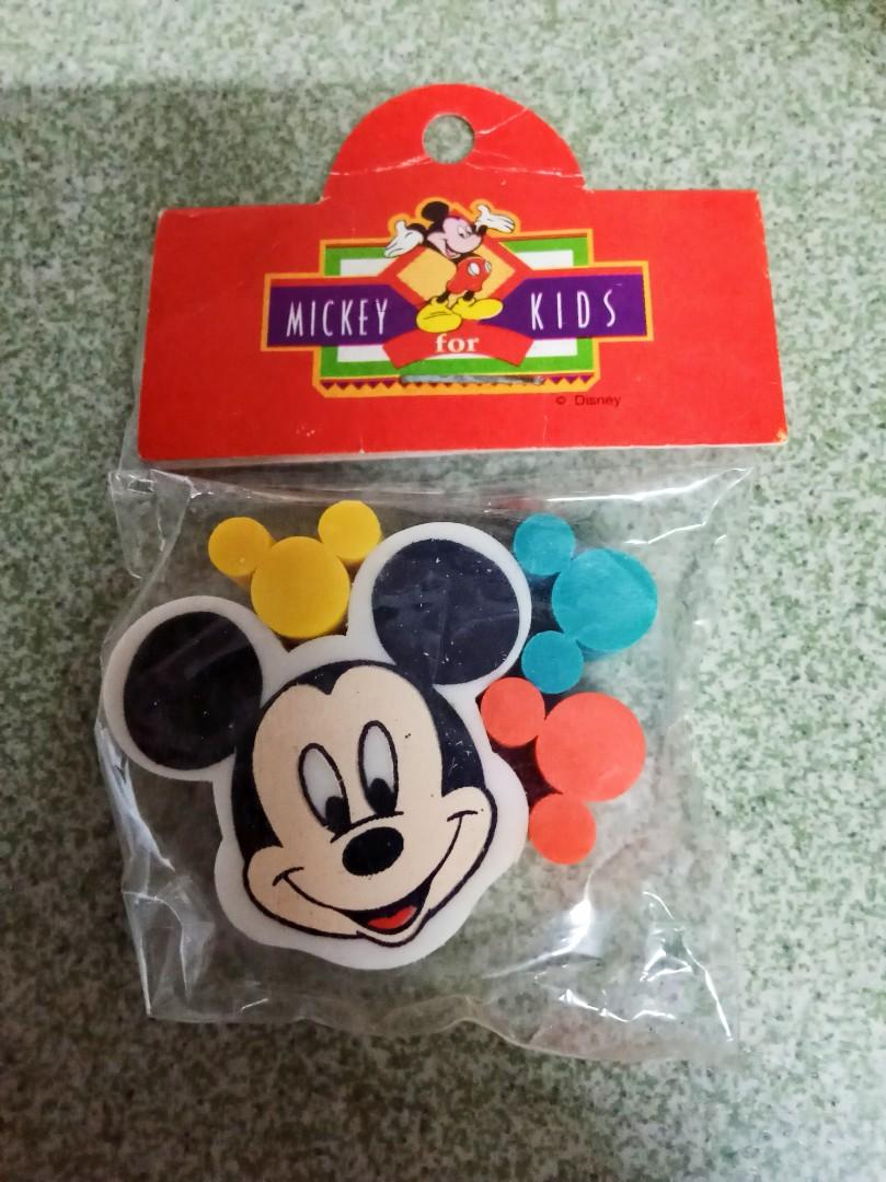 Vintage 90's Disney Mickey For Kids Mickey Mouse Erasers Set., Hobbies ...