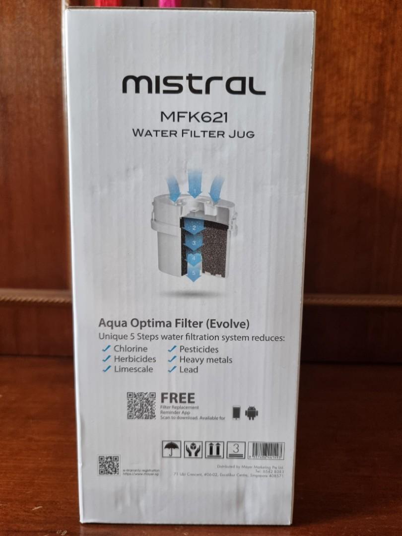 Mistral Water filter jug MFK621 with free filter, TV & Home Appliances ...
