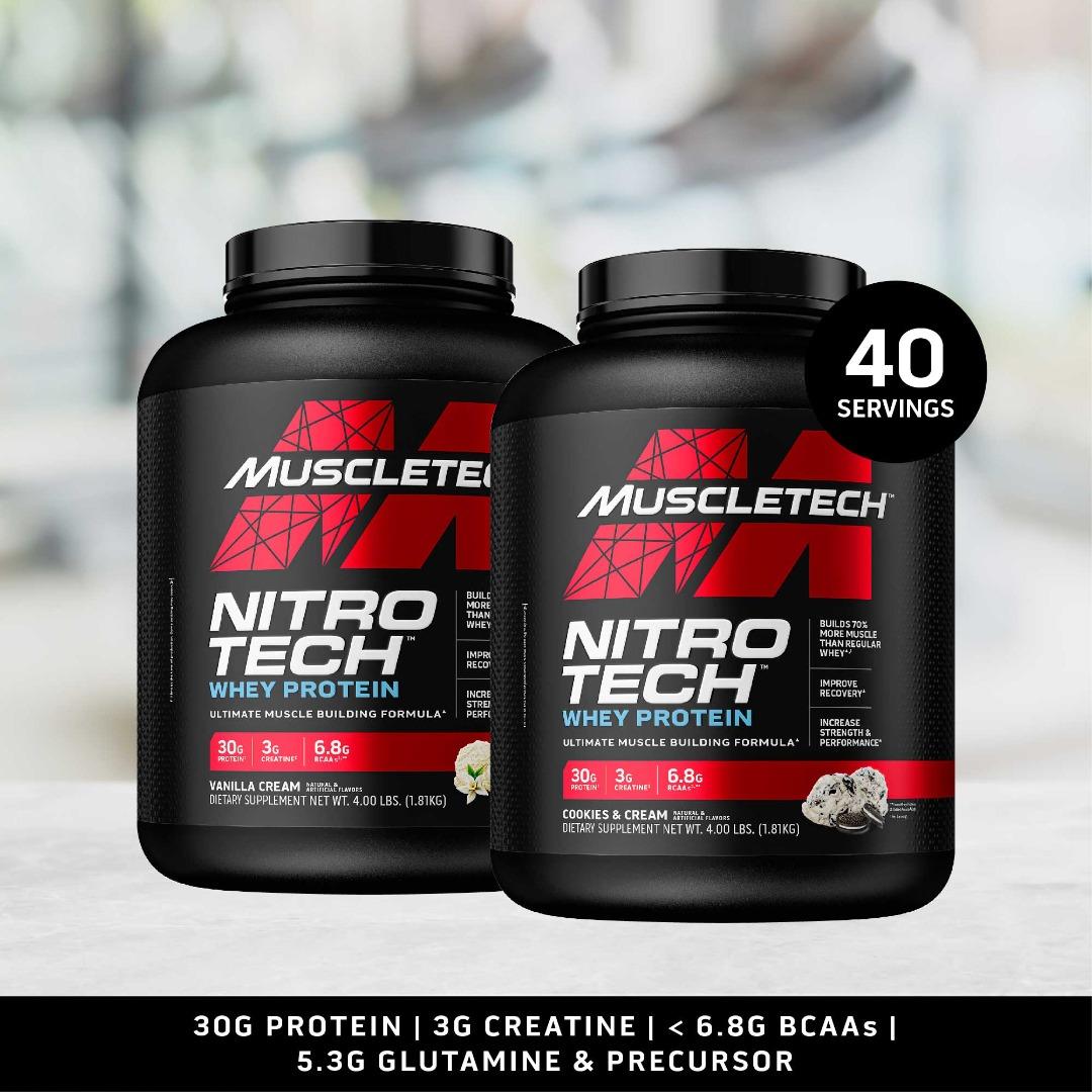 MuscleTech NitroTech (3.97lbs) ( UP:$135 ), Health & Nutrition, Health ...