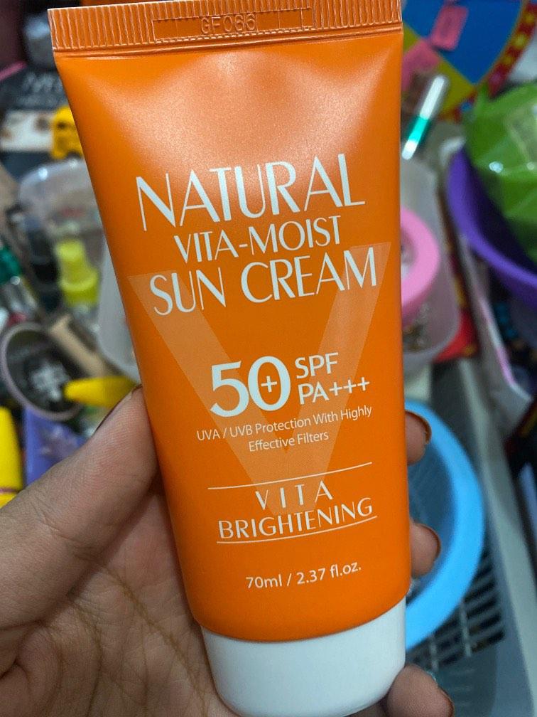 Natural Vita Moist Sun Cream SPF 50 PA+++, Beauty & Personal Care, Face ...