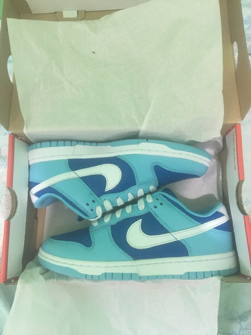 Nike dunk low Qs argon, Men's Fashion, Footwear, Sneakers on Carousell