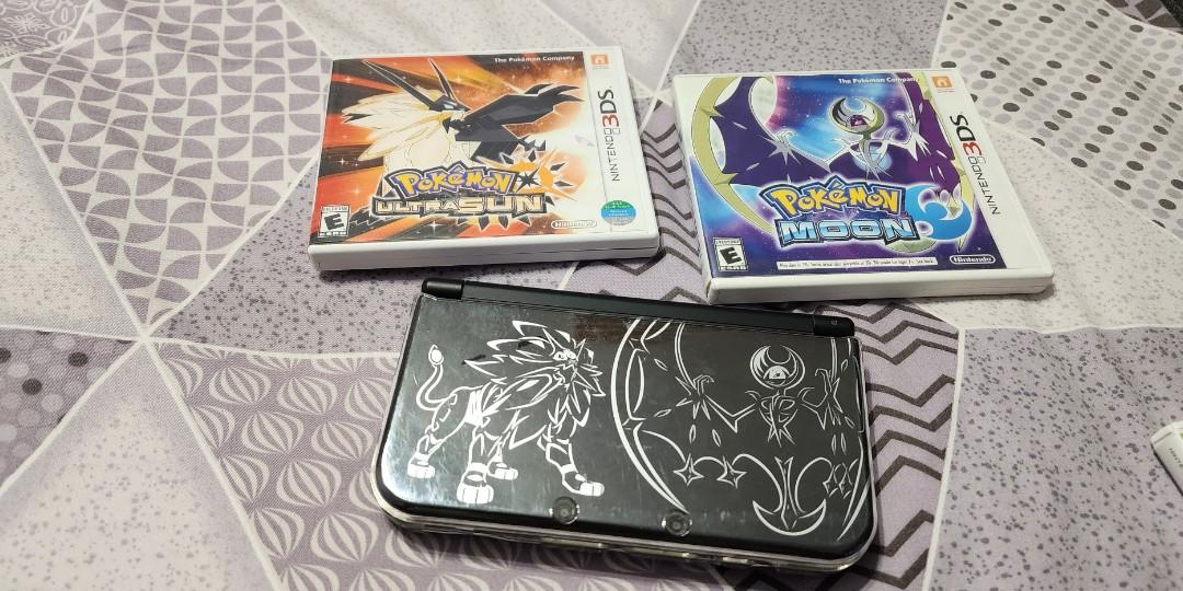 Nintendo 3DS XL solgaleo lunala Black version pokemon with pokemon ...