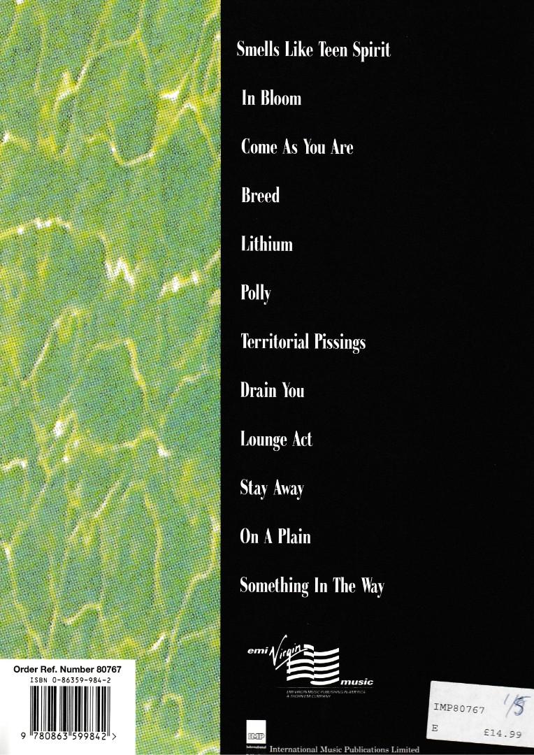 NIRVANA Nevermind - Songbook in mint condition, Hobbies & Toys, Music ...