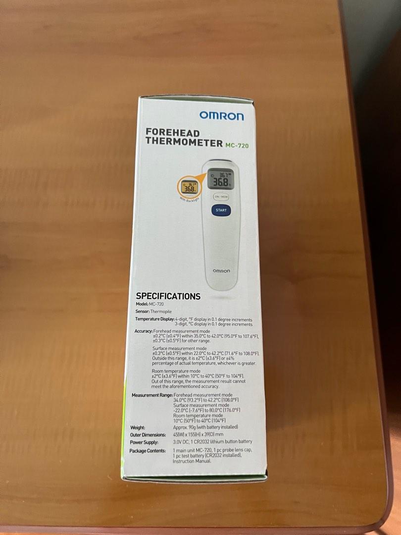 Omron forehead thermometer, Health & Nutrition, Thermometers on Carousell