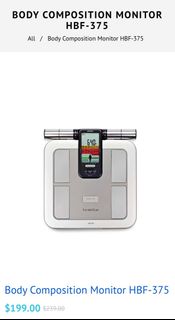 Omron HBF 375 Body Composition Monitor Scale with Karada Scan, Health ...