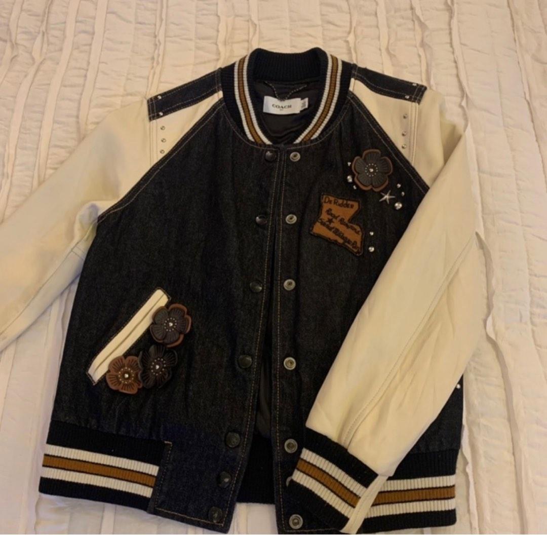 Original Coach Jacket Multicolor Varsity Letterman Jacket, Women's ...