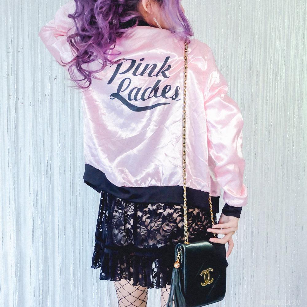 Pink Ladies Vintage Jacket | Harajuku Kawaii Bomber Cute Retro Grease ...