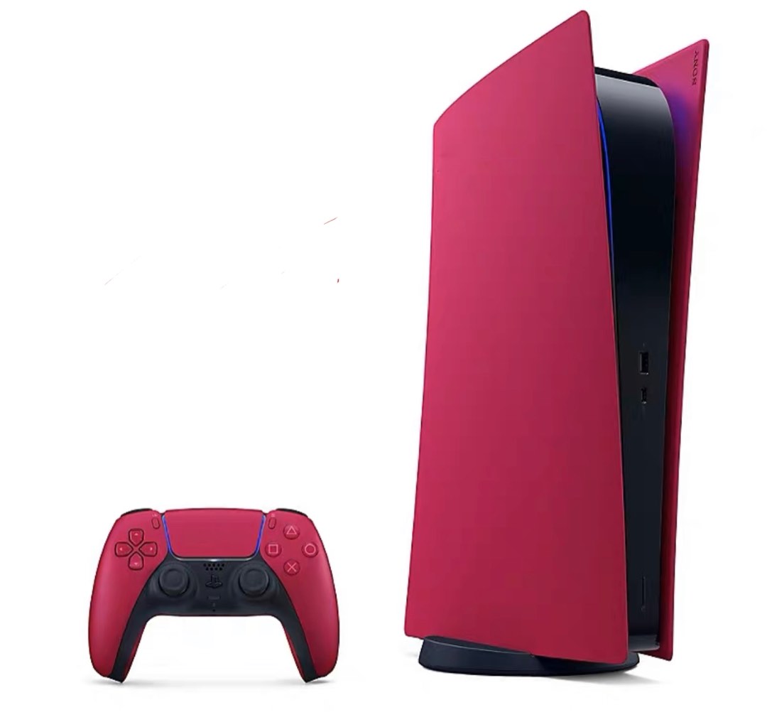 Ps5 digital red faceplate cover not decal, Video Gaming, Video Game ...