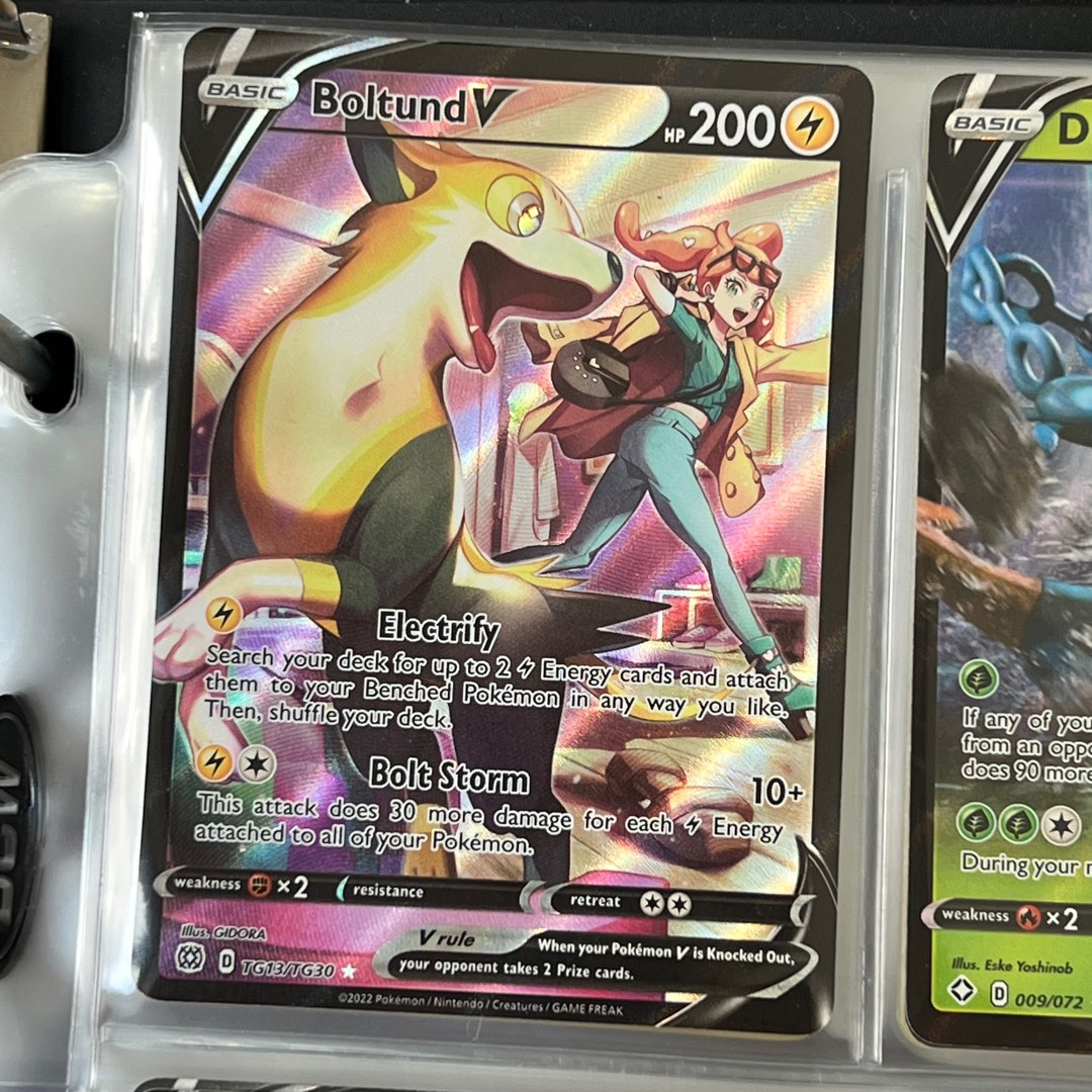 Pokemon cards TCG trading card game dog Brilliant Stars Boltund V ...