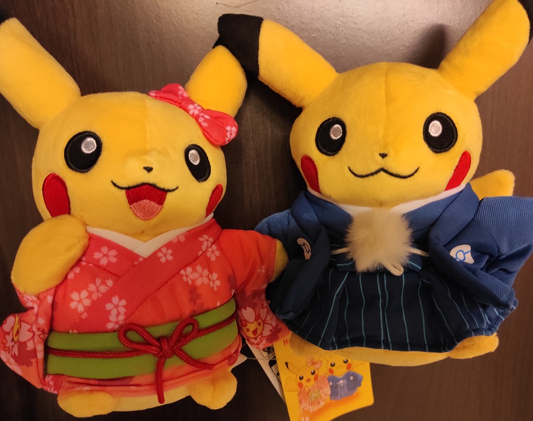 Pokemon Center Japan Monthly Pair Pikachu Plush New Year Kimono 2016 ...