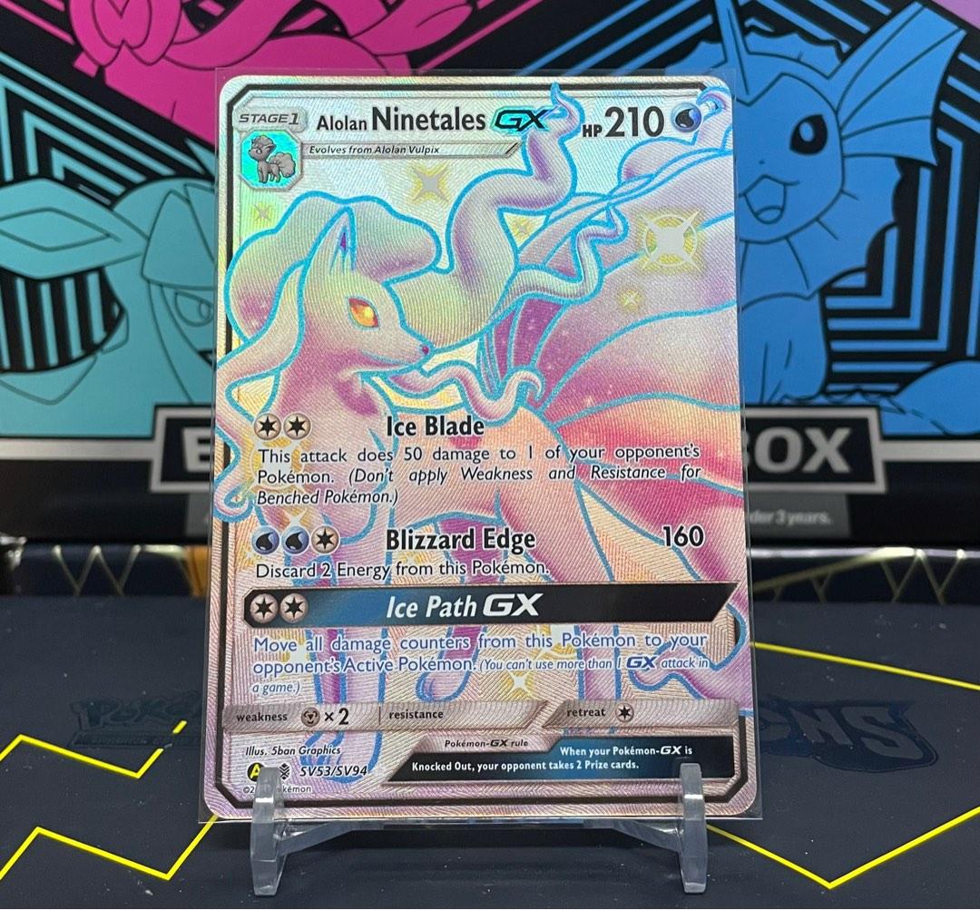 Pokemon TCG Hidden Fates 2019 Alolan Ninetales GX Shiny Vault SV53/SV94 ...