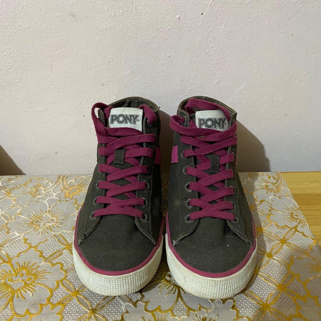 pony high cut sneakers, Women's Fashion, Footwear, Sneakers on Carousell