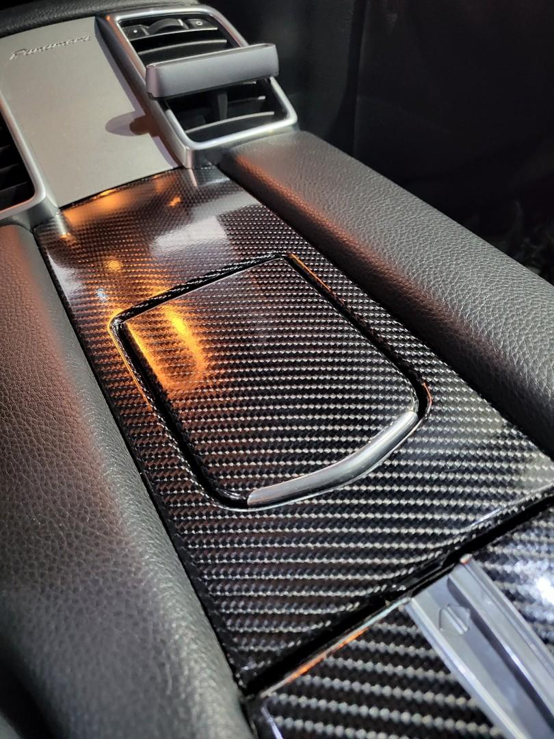 Porsche Panamera 6D Carbon Fiber Interior Car Wrap, Car Accessories ...