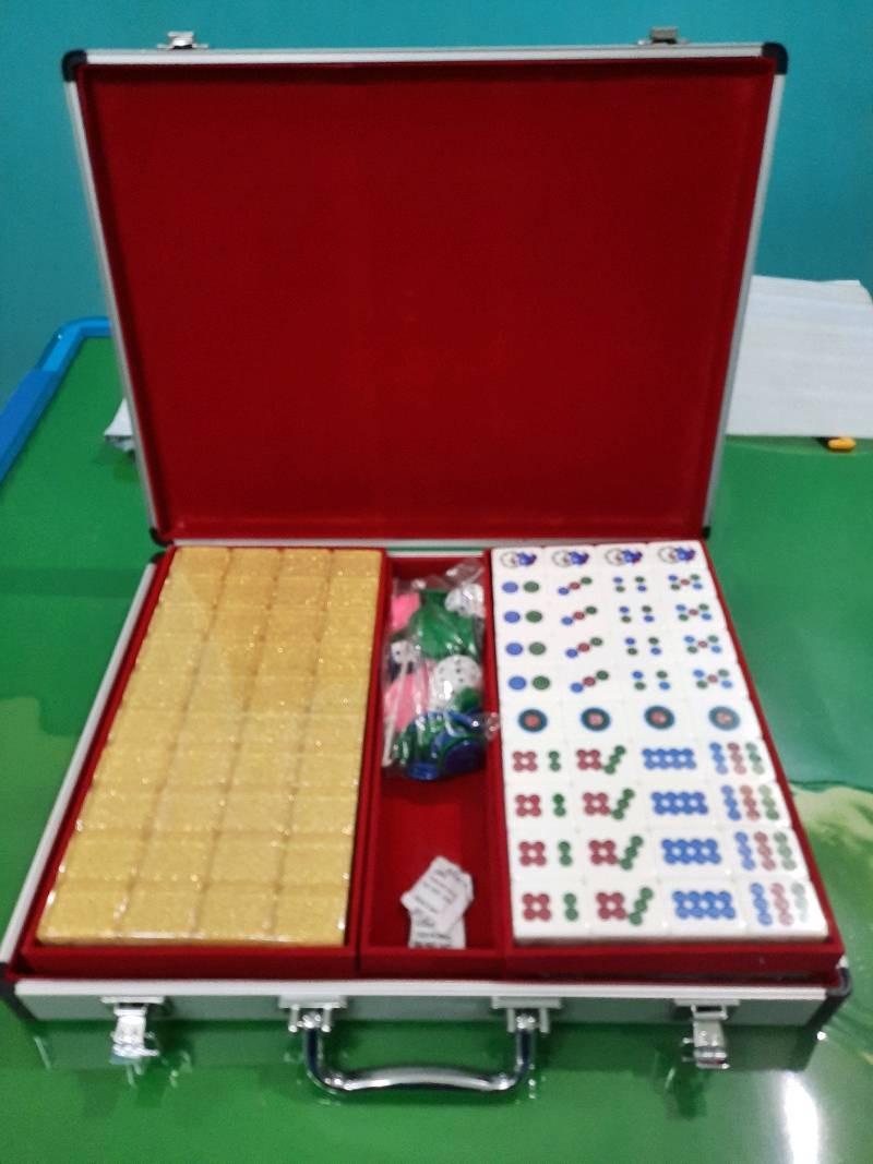 Premium Gold Mahjong Tiles Set, Furniture & Home Living, Home Decor ...