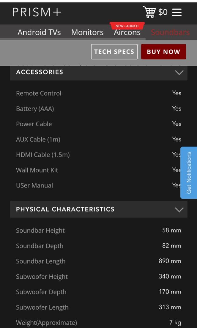 Prism+ Flow Soundbar, Audio, Soundbars, Speakers & Amplifiers on Carousell