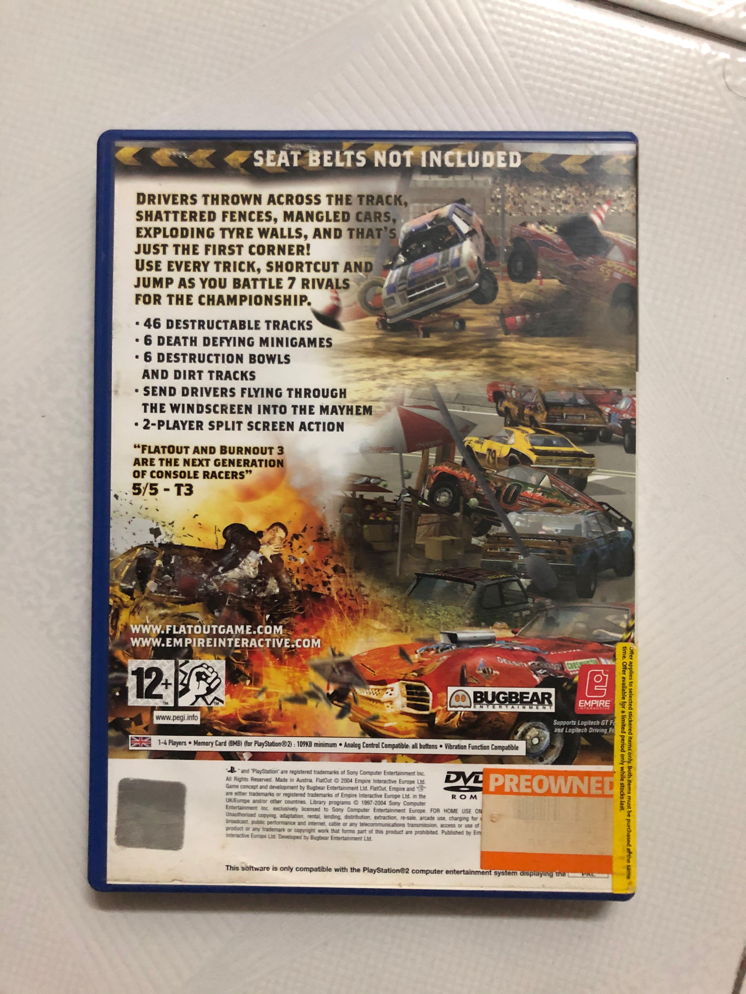 PS2 CD GAMES FLATOUT ORIGINAL, Video Gaming, Video Games, PlayStation ...
