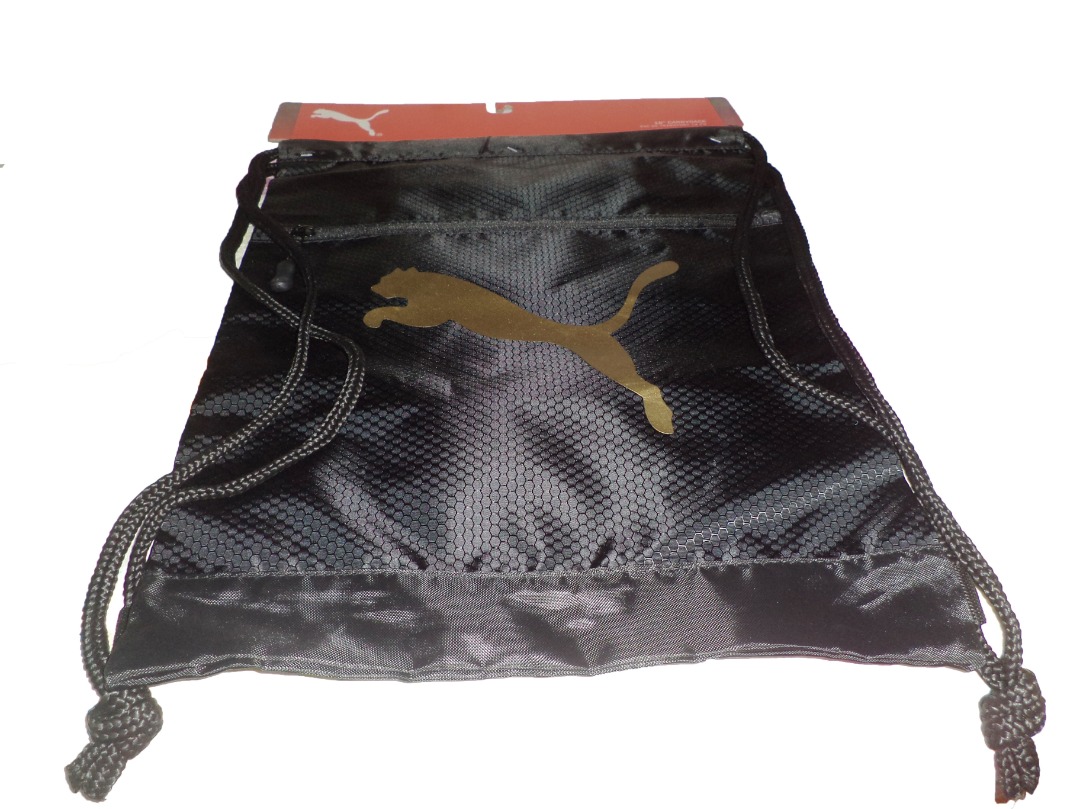 PUMA Carry Sack Bag Black/Gold, Men's Fashion, Bags, Belt bags ...