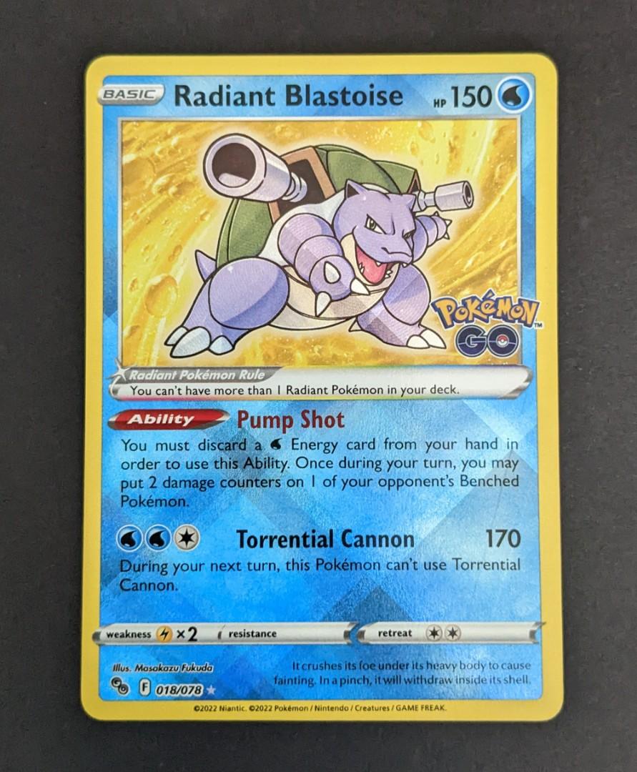 Radiant Blastoise Pokemon Go Pokemon Card Tcg #3, Hobbies & Toys, Toys ...