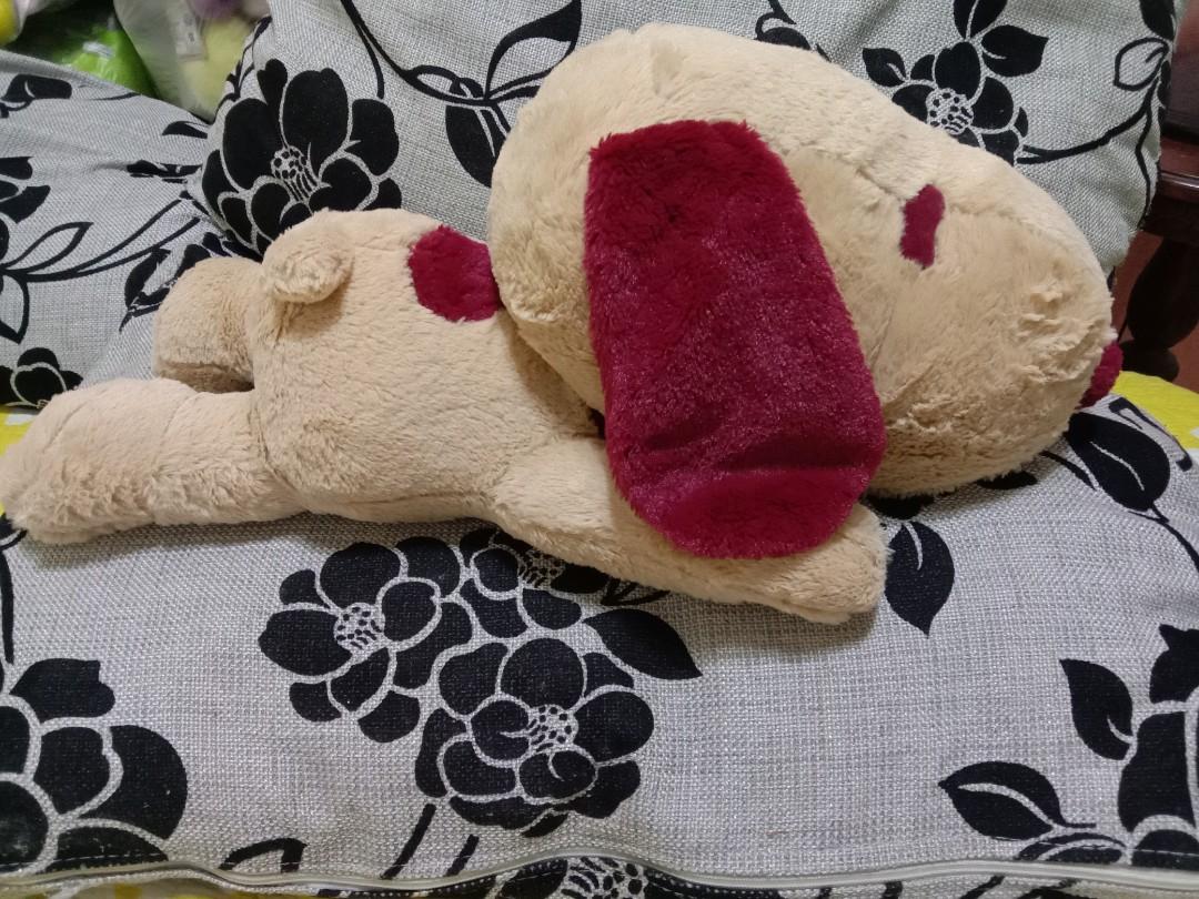 RARE RED MAROON SNOOPY PLUSH, BNWT, PRONE AT 22-23 INCHES, Hobbies ...