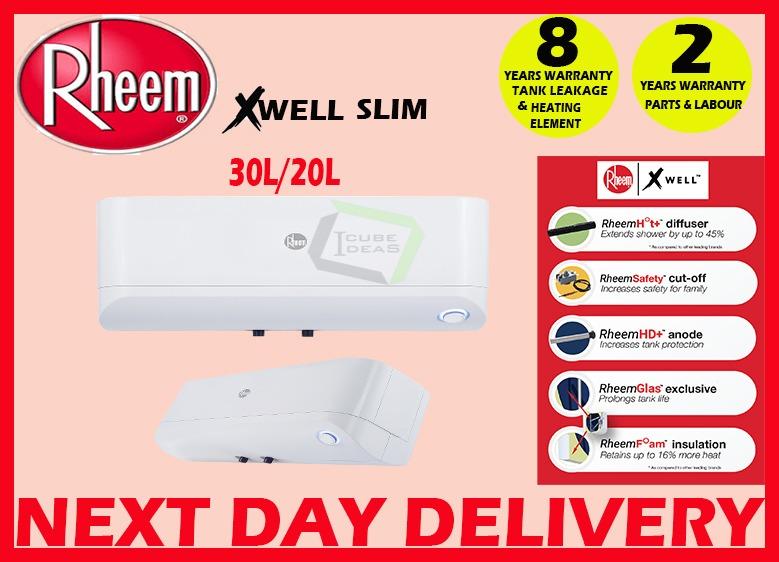 RHEEM Xwell Slim 20L / 30L Classic Plus Electric Storage Water Heater ...