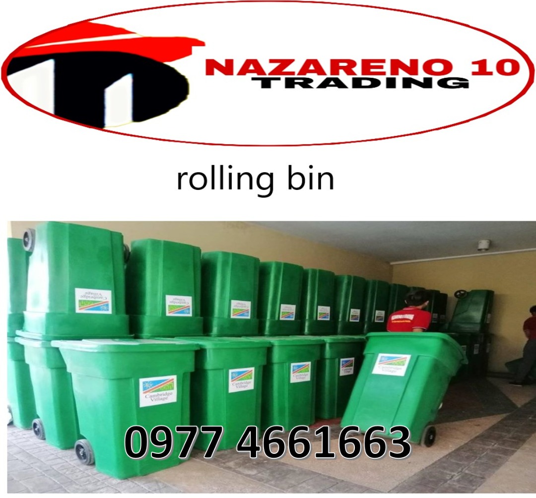 Rolling bin trash bin 01, Furniture & Home Living, Cleaning & Homecare ...