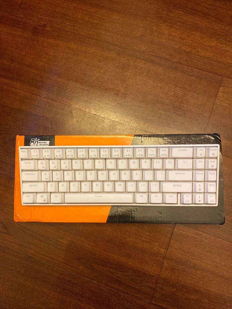 Royal Kludge 71 (RK71) White RGB Keyboard with Brown Switches ...