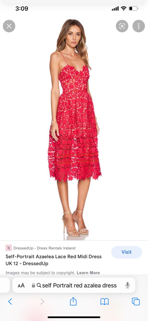 Self Portrait Azalea Embroidered Dress, Women's Fashion, Dresses & Sets ...