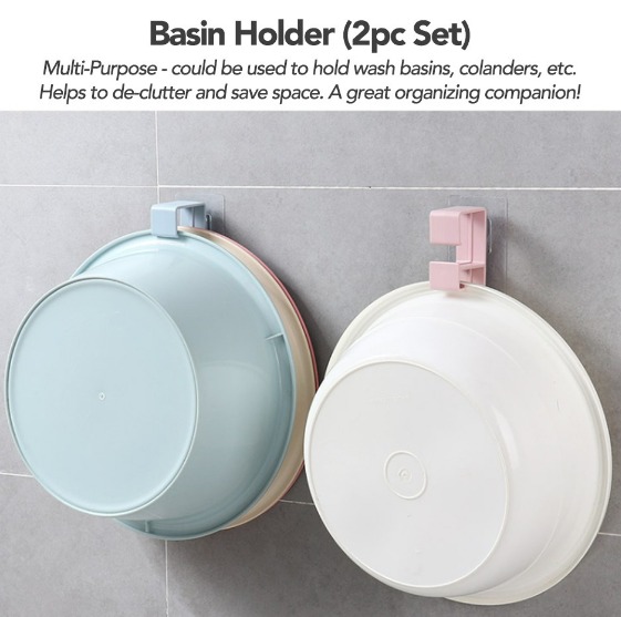 (Set of 2) Wash Basin Holder Hook, Furniture & Home Living, Bathroom ...