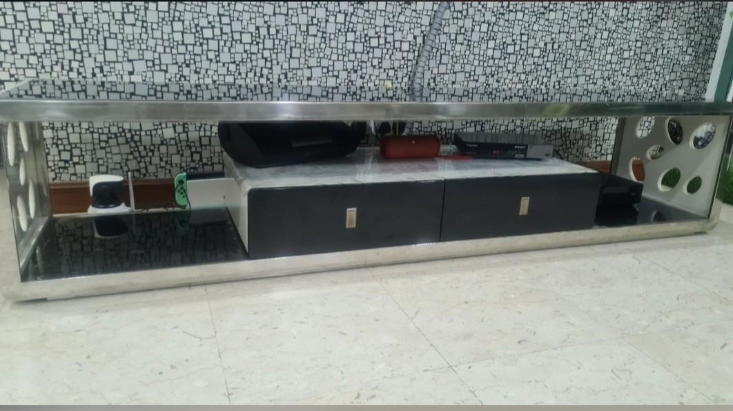 Stainless steel frame TV console, Furniture & Home Living, Furniture ...