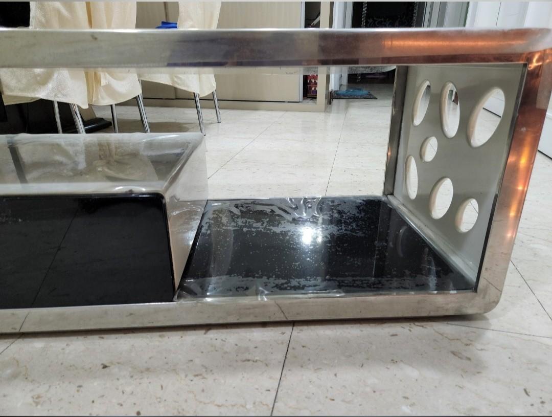 Stainless steel frame TV console, Furniture & Home Living, Furniture ...