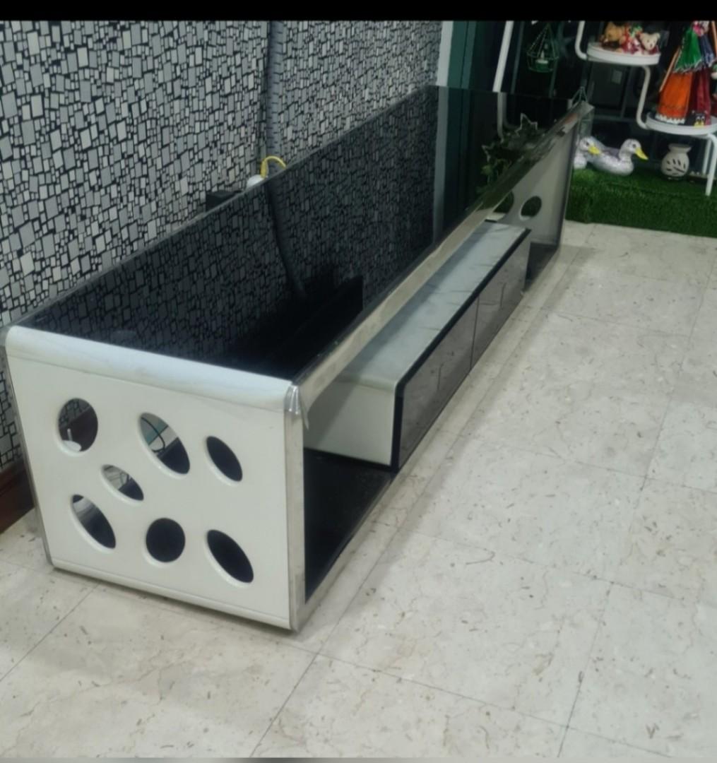 Stainless steel frame TV console, Furniture & Home Living, Furniture ...