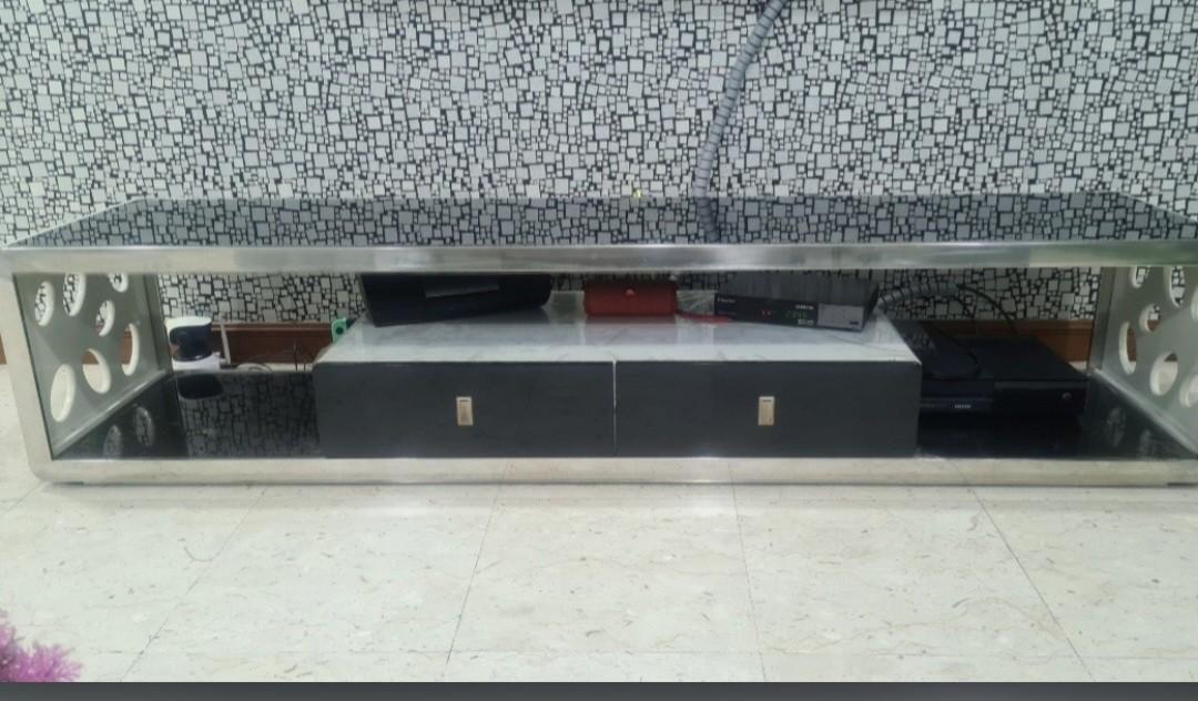 Stainless steel frame TV console, Furniture & Home Living, Furniture ...