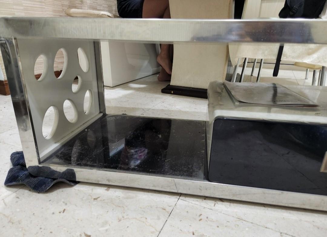 Stainless steel frame TV console, Furniture & Home Living, Furniture ...