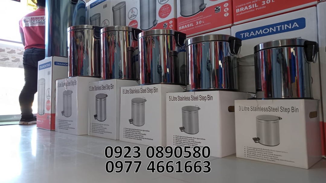 Stainless trash bin 14, Furniture & Home Living, Cleaning & Homecare ...