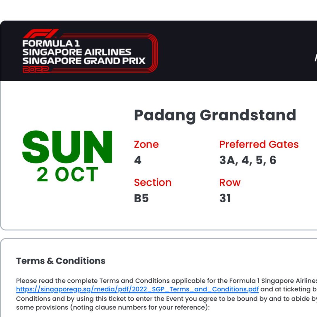 SUNDAY Padang Grandstand x2 tickets, Tickets & Vouchers, Event Tickets ...