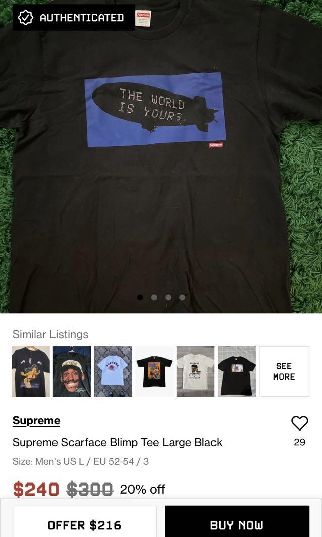Supreme Scarface blimp, Men's Fashion, Tops & Sets, Tshirts & Polo ...